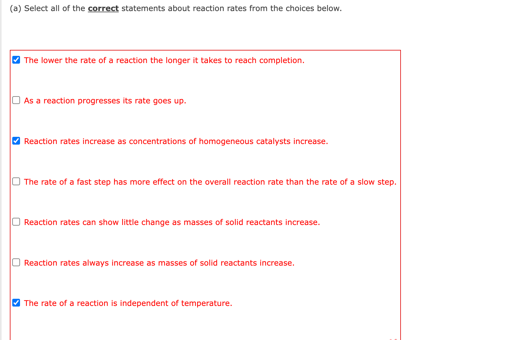 Solved (a) Select all of the correct statements about | Chegg.com