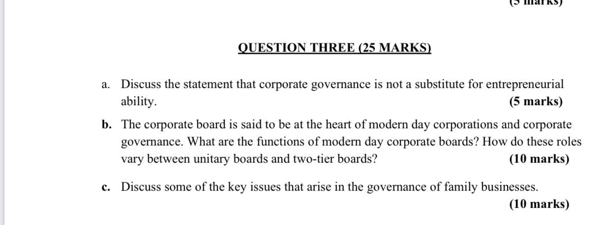 Solved QUESTION THREE (25 ﻿MARKS)a. ﻿Discuss the statement | Chegg.com