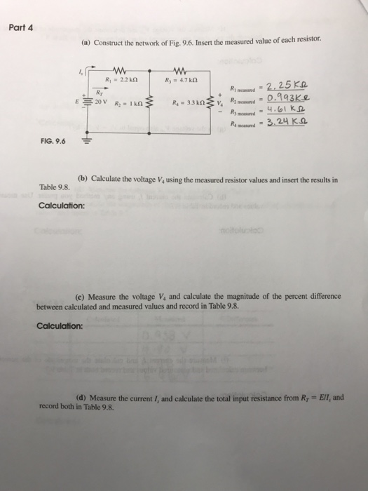 Solved Part 4 (a) Construct the network of Fig. 9.6. Insert | Chegg.com
