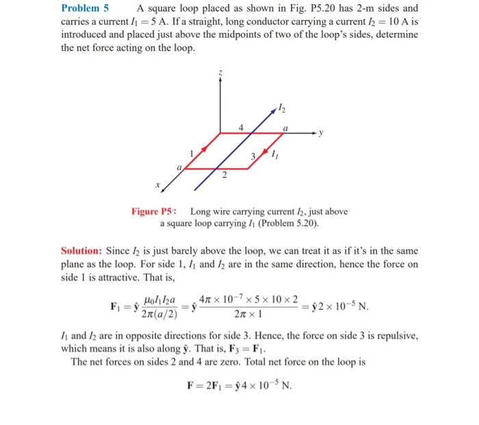 Solved Problem 5 carries a current 11-5 A. If a straight, | Chegg.com