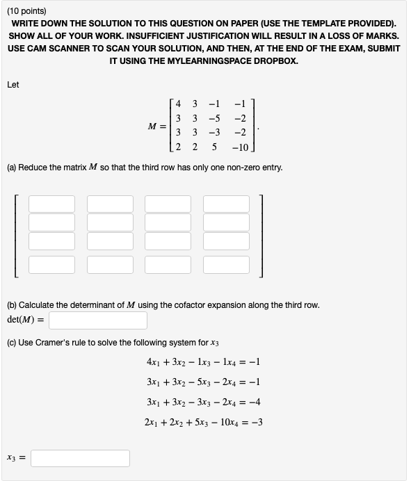 Solved 10 Points Write Down The Solution To This Question