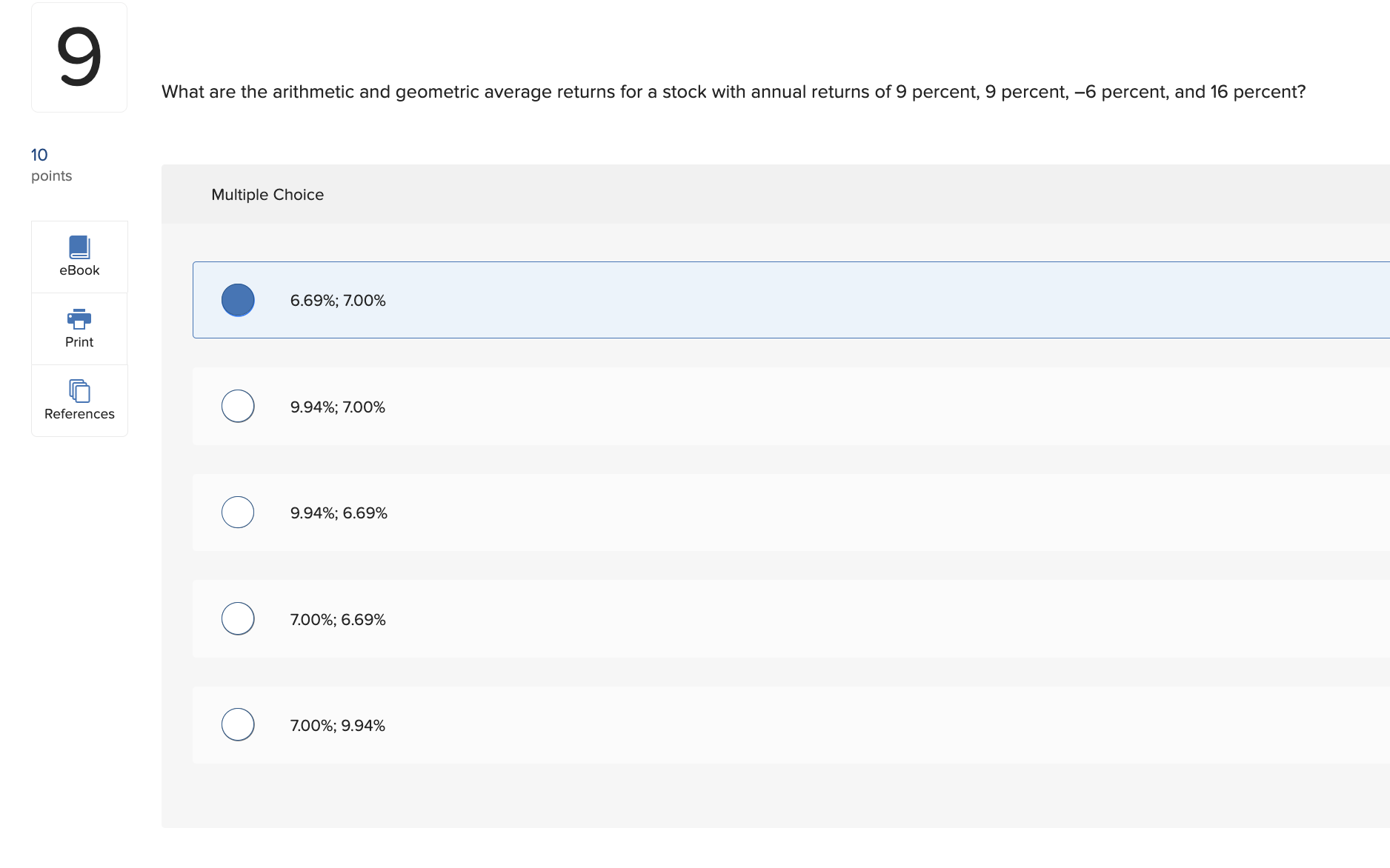 Solved What are the arithmetic and geometric average returns | Chegg.com
