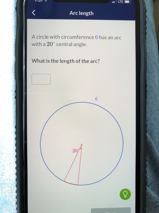 Solved LTE Arc length A circle with circumference 6 has an | Chegg.com