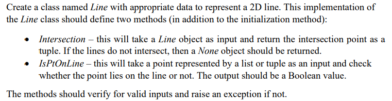 Solved Create a class named Line with appropriate data to | Chegg.com