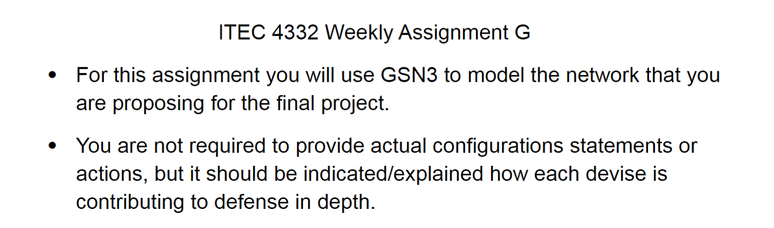 Solved ITEC 4332 Weekly Assignment G For this assignment you | Chegg.com
