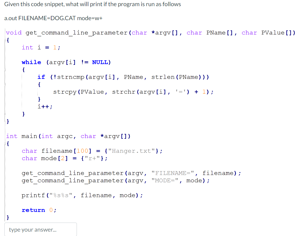 Solved Given this code snippet, what will print if the | Chegg.com