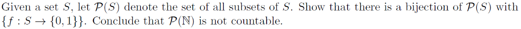 Solved Given A Set S Let Ps Denote The Set Of All Subsets 