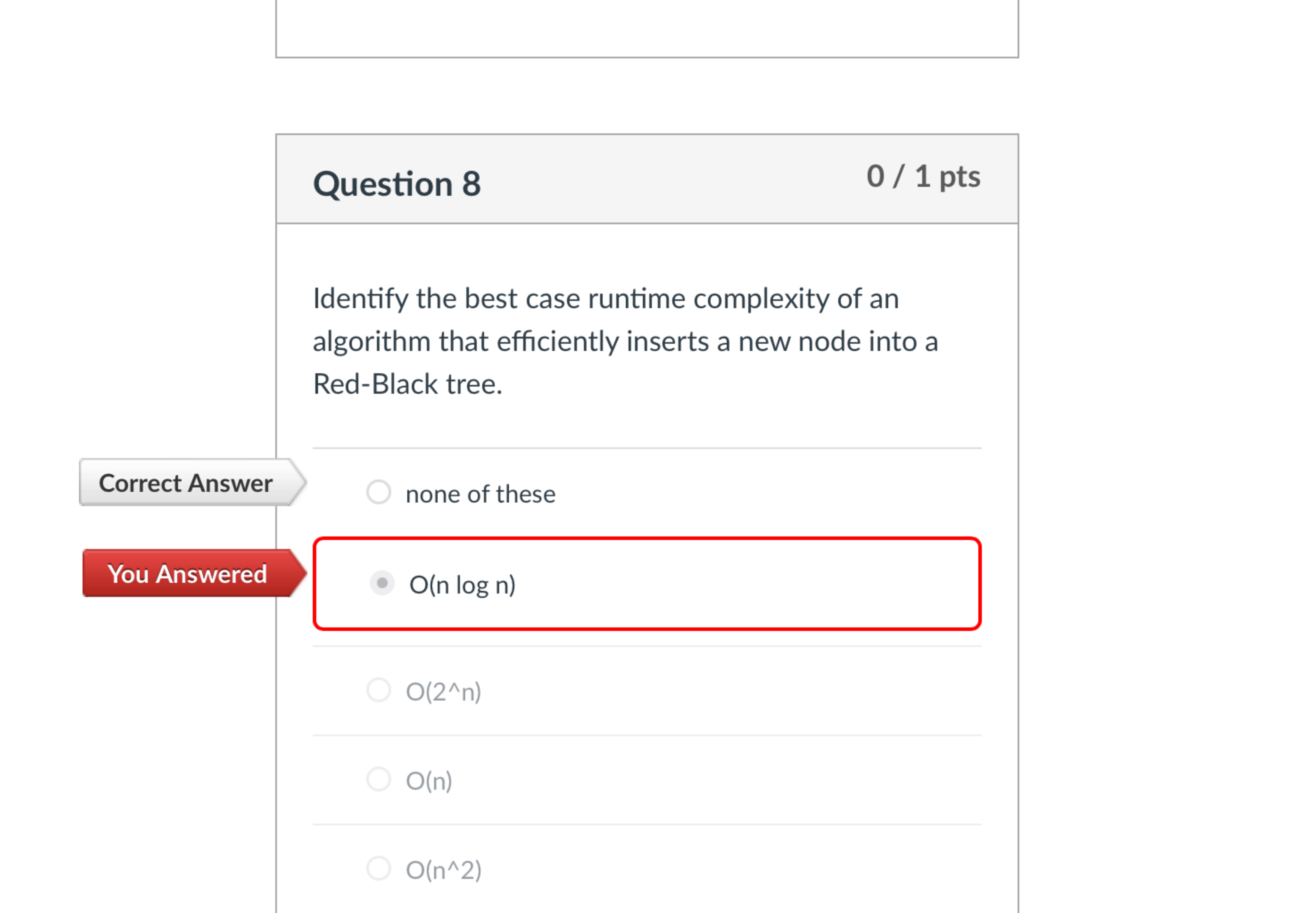 Solved Question 801ptsIdentify the best case runtime | Chegg.com Solved Question 801ptsIdentify the best case runtime | Chegg.com