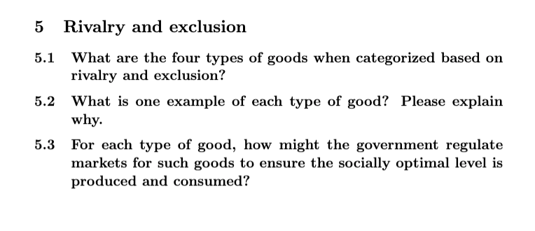 Solved 5 Rivalry and exclusion What are the four types of | Chegg.com