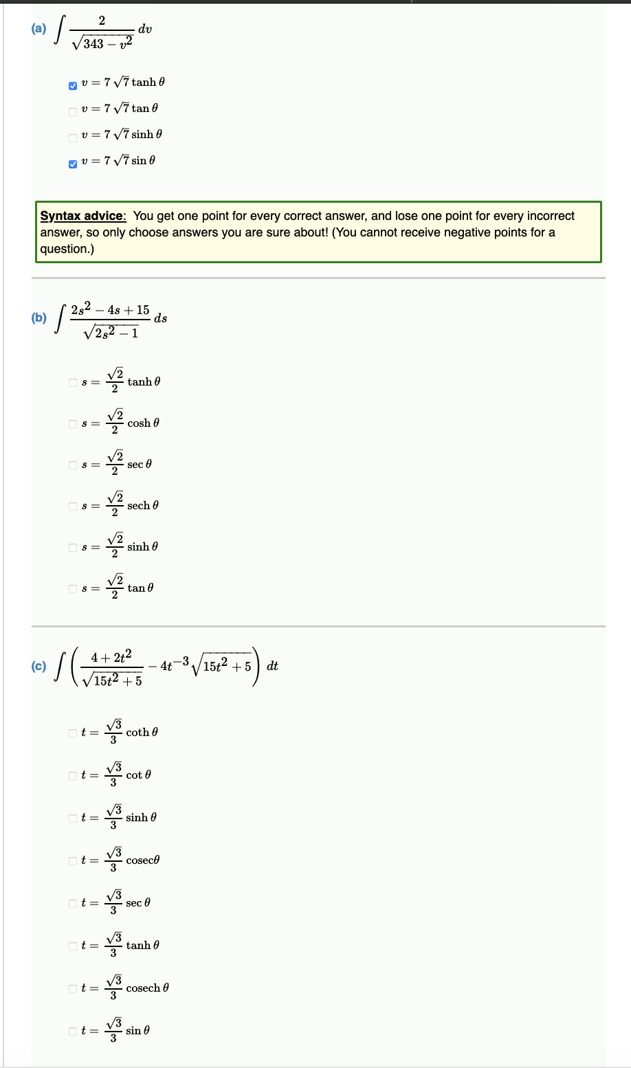 Solved Remember that some integrals can be simplified by | Chegg.com