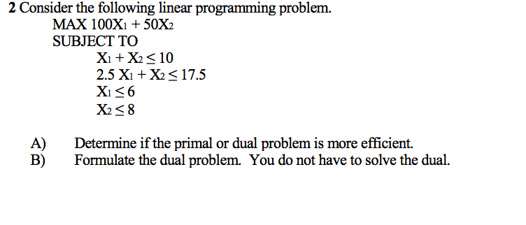 Solved 2 Consider the following linear programming problenm. | Chegg.com