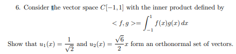 Solved Consider the vector space C[−1, 1] with the inner | Chegg.com