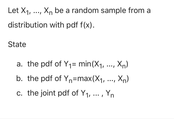 Solved Let X1,, Xn be a random sample from a distribution | Chegg.com
