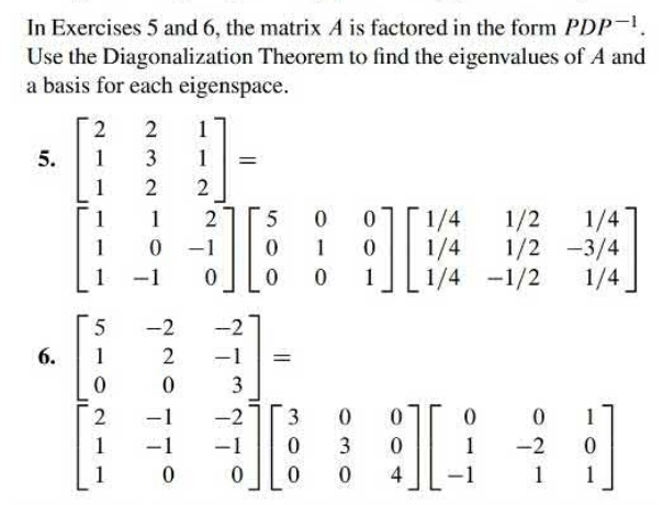 Solved In Exercises 5 and 6, the matrix A is factored in the | Chegg.com