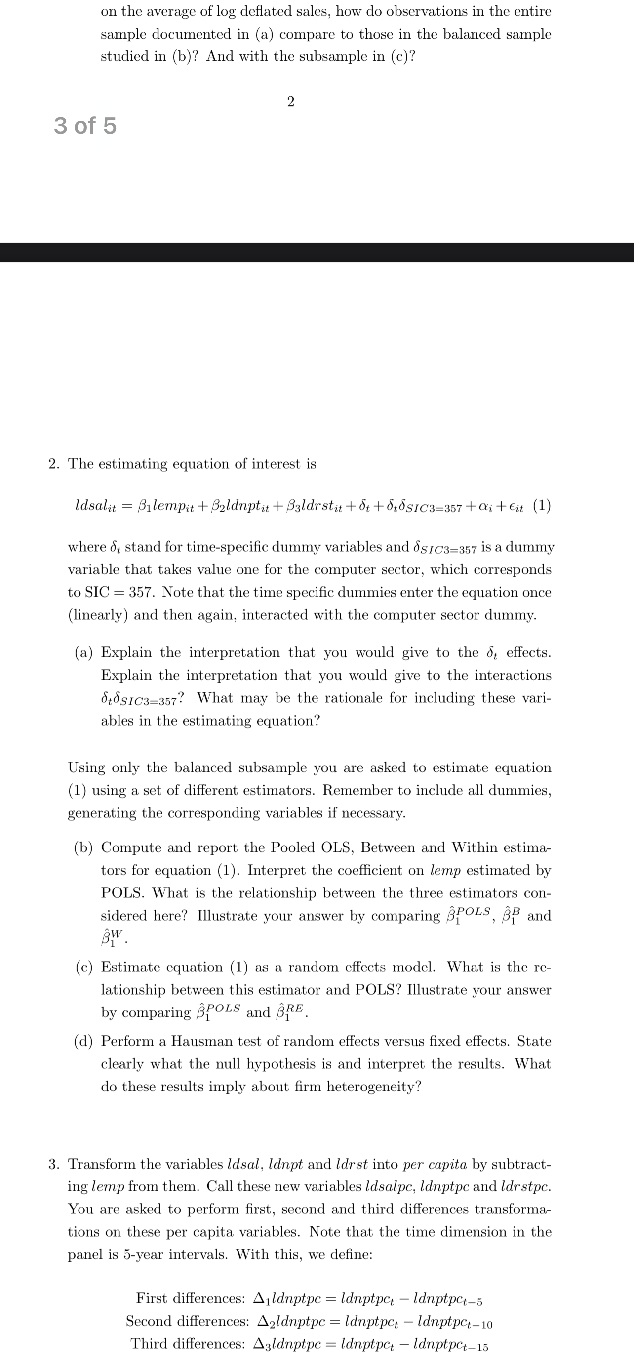 Solved Please provide the stata code to achieve the | Chegg.com