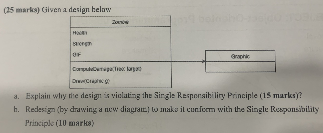 Solved (25 marks) Given a desion below a. Explain why the | Chegg.com