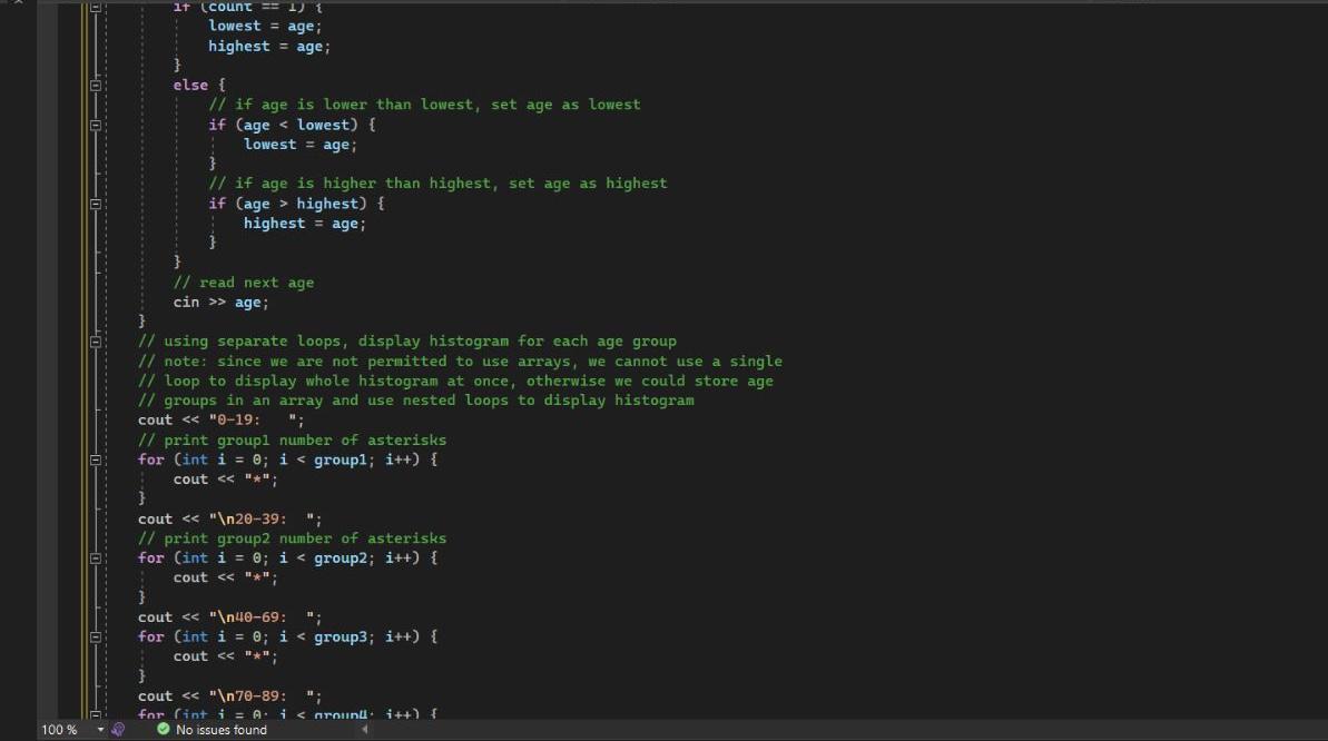 Solved In this program the histogram shows each age group | Chegg.com