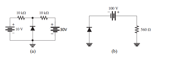 Solved Using the complete diode model, determine the voltage | Chegg.com