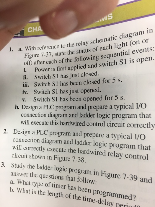 CHA diagram in a. With to the relay schematic or | Chegg.com