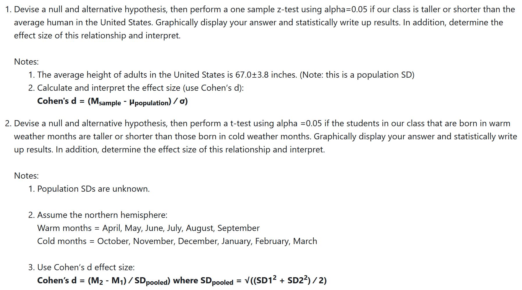 Solved 1. Devise a null and alternative hypothesis, then | Chegg.com