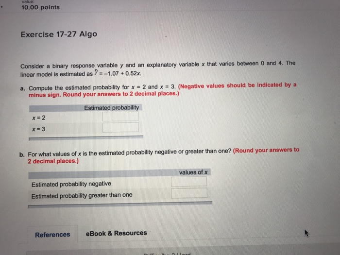 Solved value: 10.00 points Exercise 17-27 Algo Consider a | Chegg.com Solved value: 10.00 points Exercise 17-27 Algo Consider a | Chegg.com