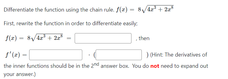 Solved Differentiate the function using the chain rule. | Chegg.com
