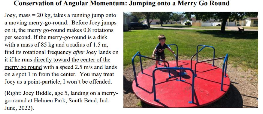 Solved Conservation of Angular Momentum: Jumping onto a | Chegg.com