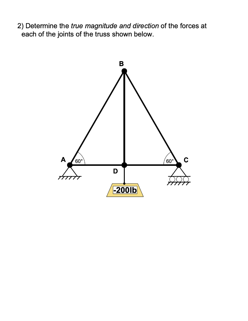 Solved 2) Determine the true magnitude and direction of the | Chegg.com