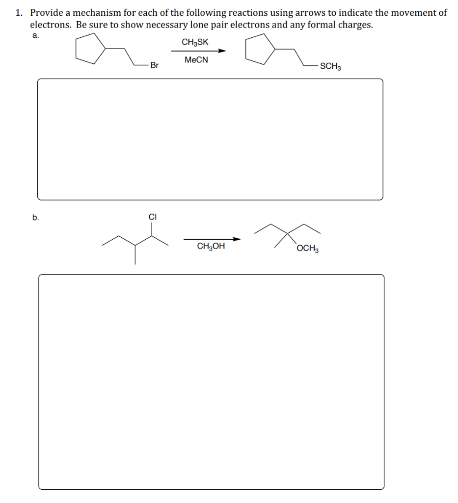 Solved Provide a mechanism for each of the following | Chegg.com