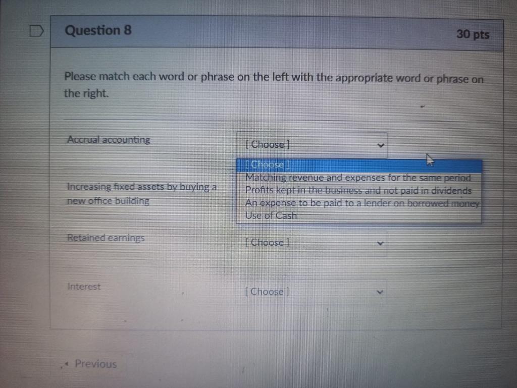 Solved For this number 8 the choices are as displayed below | Chegg.com