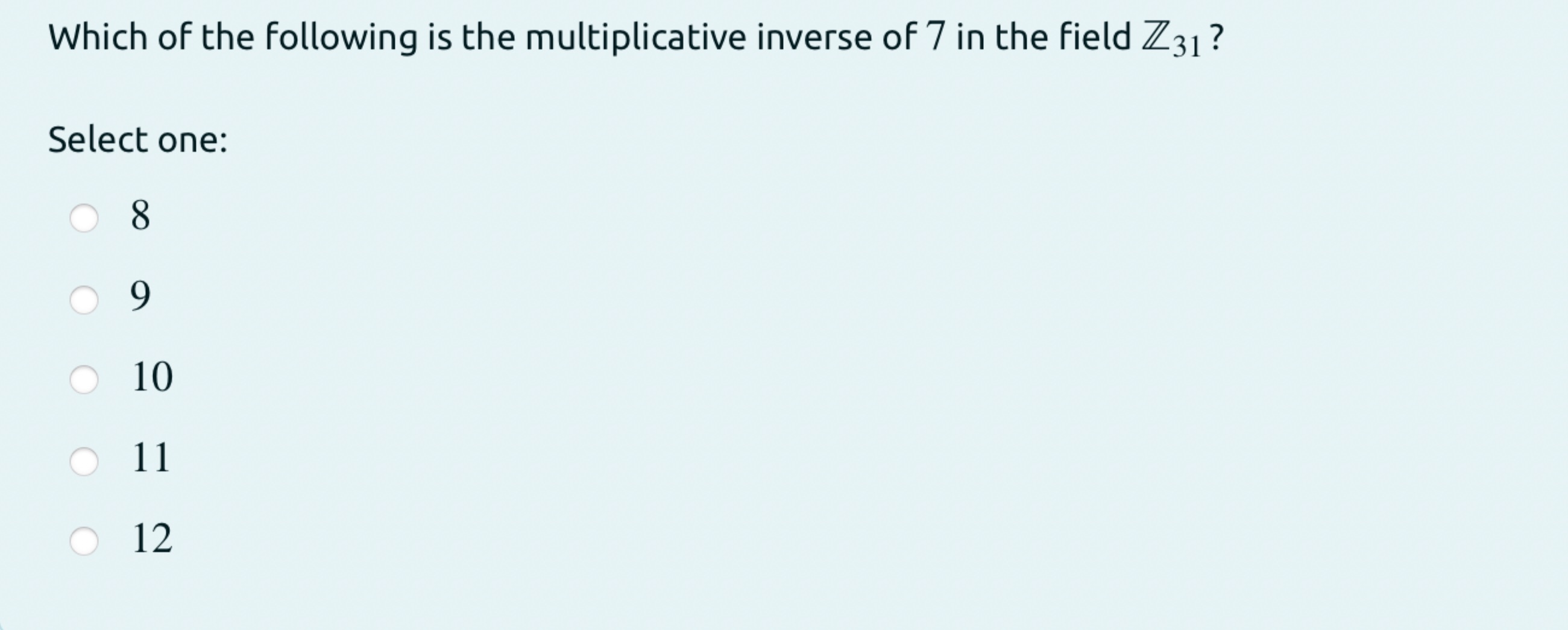 Solved Which of the following is the multiplicative inverse | Chegg.com