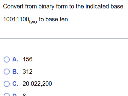 Solved Convert from binary form to the indicated | Chegg.com