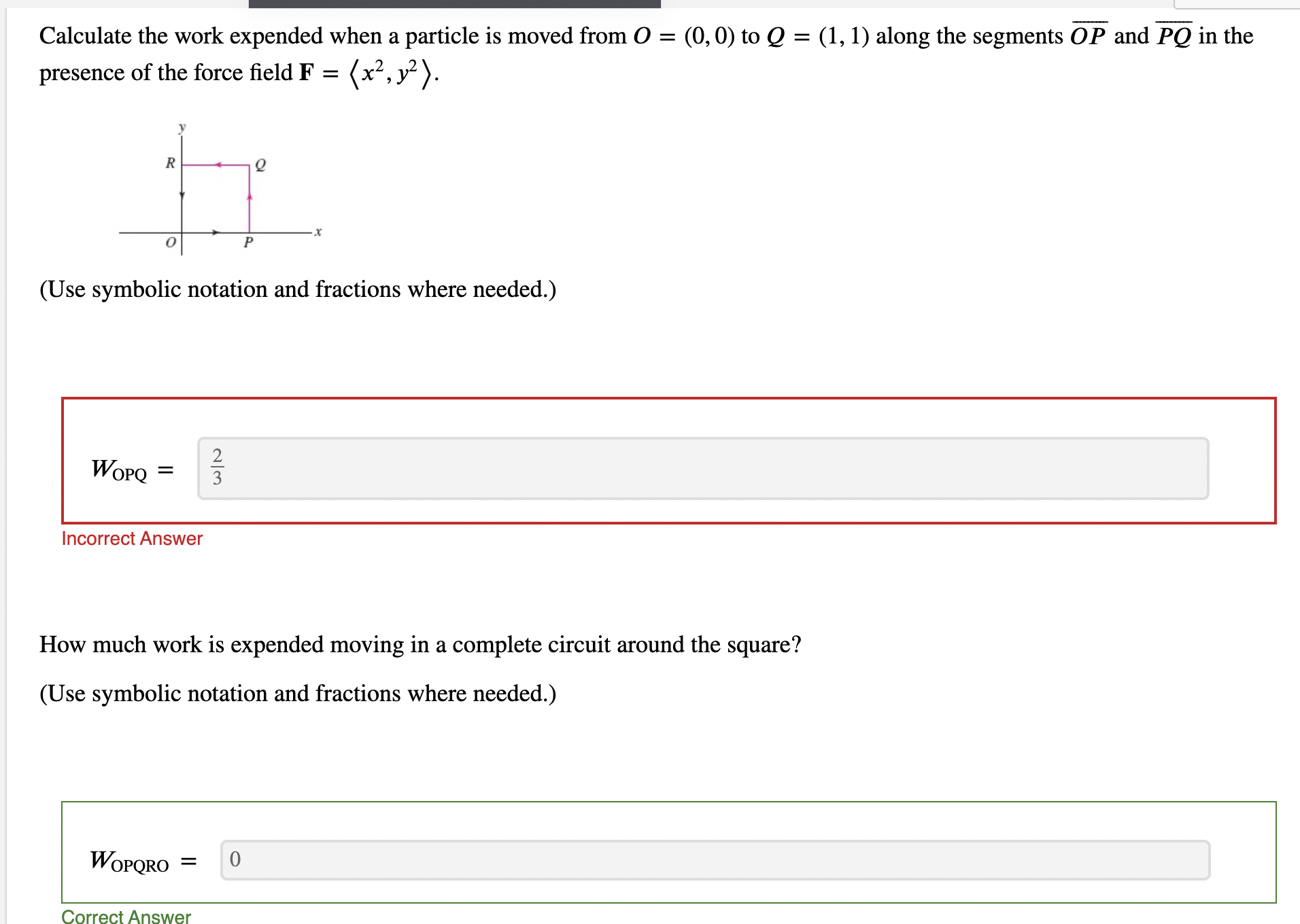 Solved Calculate the work expended when a particle is ﻿moved | Chegg.com
