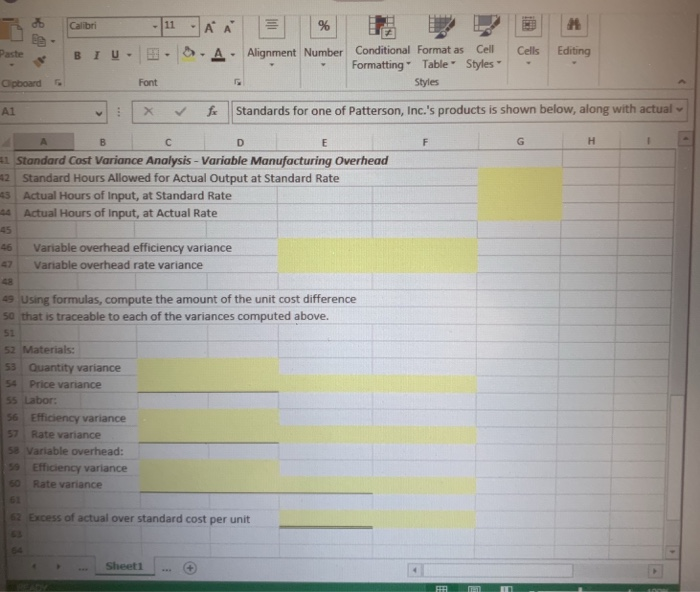 Solved Basic Variance Analysis and the Impact of Variances | Chegg.com