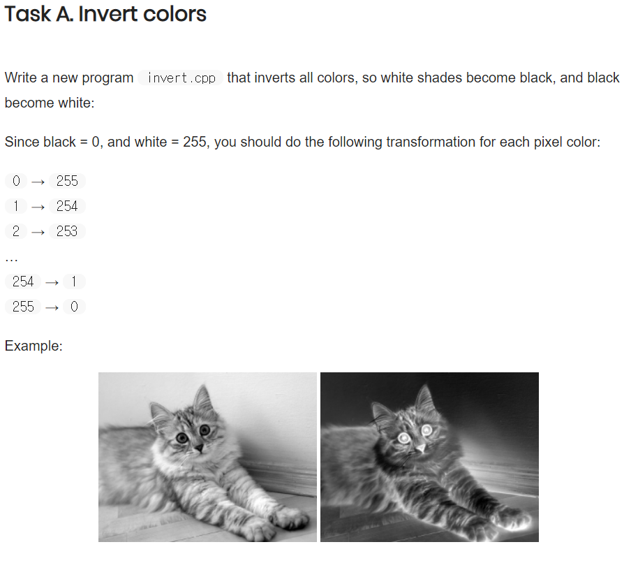 Solved Task A Invert Colors Write A New Program 1940