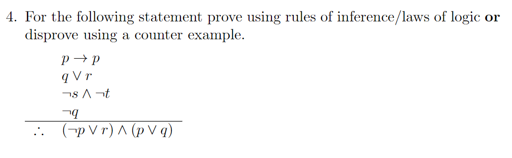 Solved 4. For the following statement prove using rules of | Chegg.com