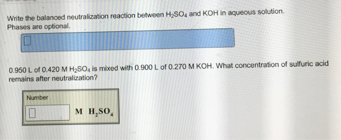Solved Write the balanced neutralization reaction between | Chegg.com