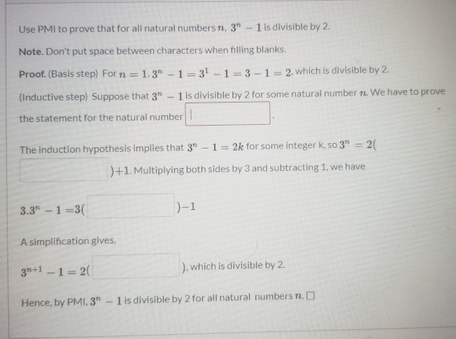 Solved Use PMI to prove that for all natural numbers n. 3" - | Chegg.com