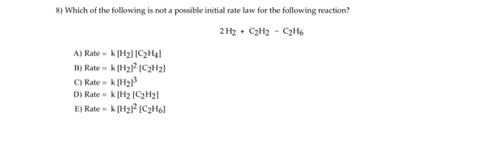 Solved 6 Initial Rate Data Were Obtained For The Following