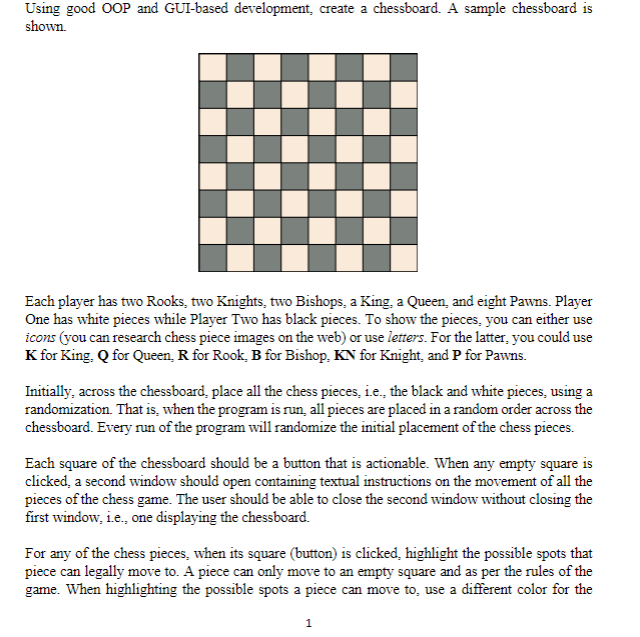 Solved Using good OOP and GUI-based development, create a | Chegg.com
