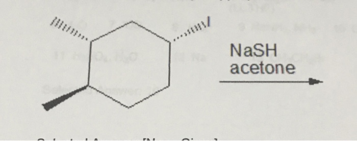 Solved NaSH acetone | Chegg.com