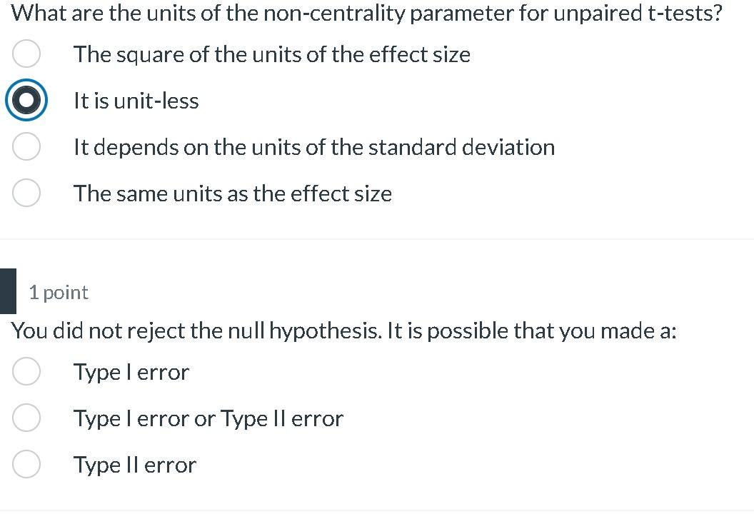Solved What are the units of the non-centrality parameter | Chegg.com