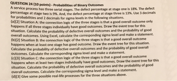 Solved QUESTION 24 (10 points)- Probabilities of Binary | Chegg.com
