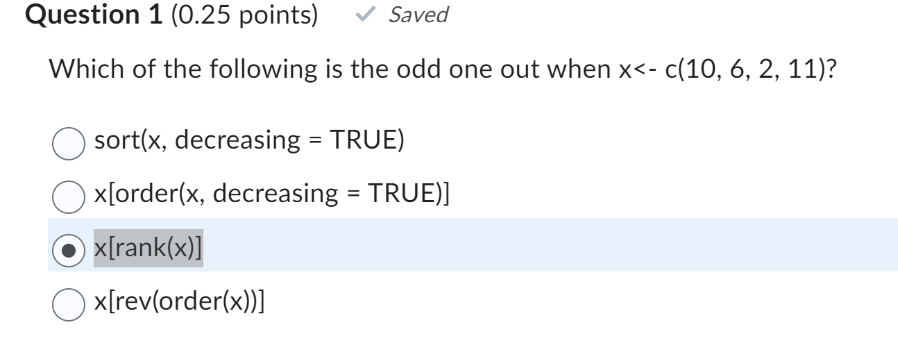 Solved Which of the following is the odd one out when | Chegg.com