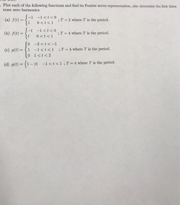 Solved . Plot each of the following functions and find its | Chegg.com