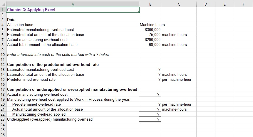 Solved After entering formulas in all of the cells that | Chegg.com