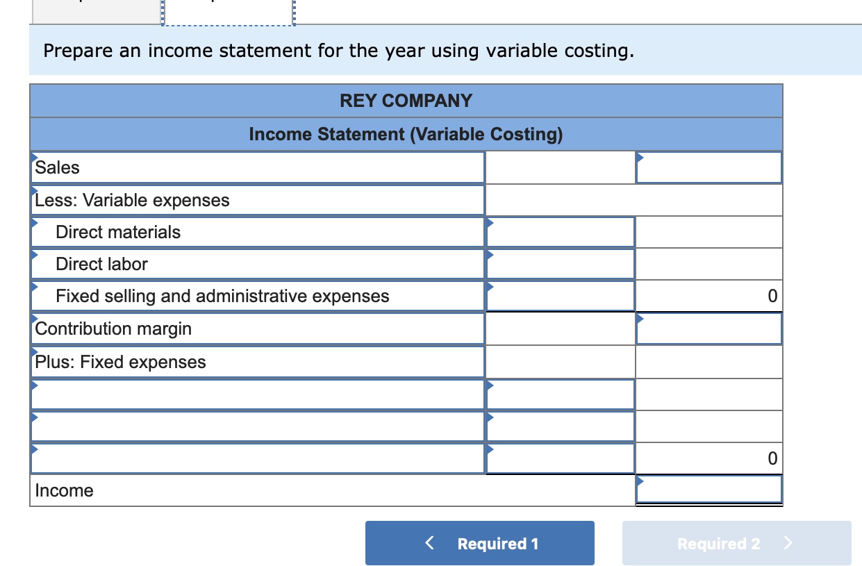 Solved Prepare an income statement for the year using | Chegg.com