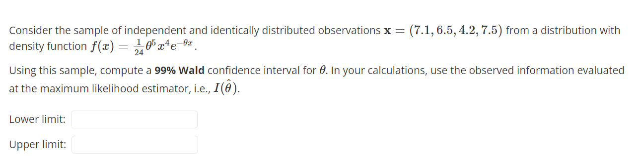Consider the sample of independent and identically | Chegg.com