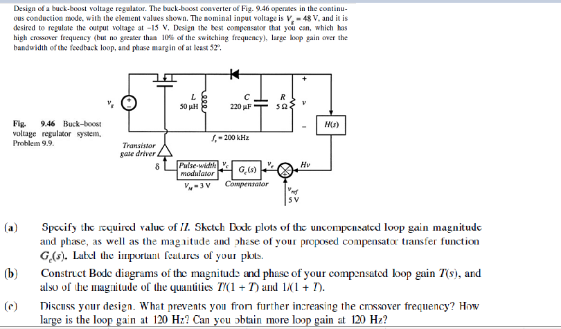Design of a buck-boost voltage regulator. The | Chegg.com