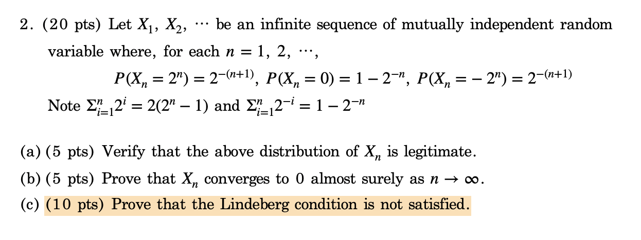 Solved Let X1, ﻿X2, ...be an infinite sequence of mutually | Chegg.com